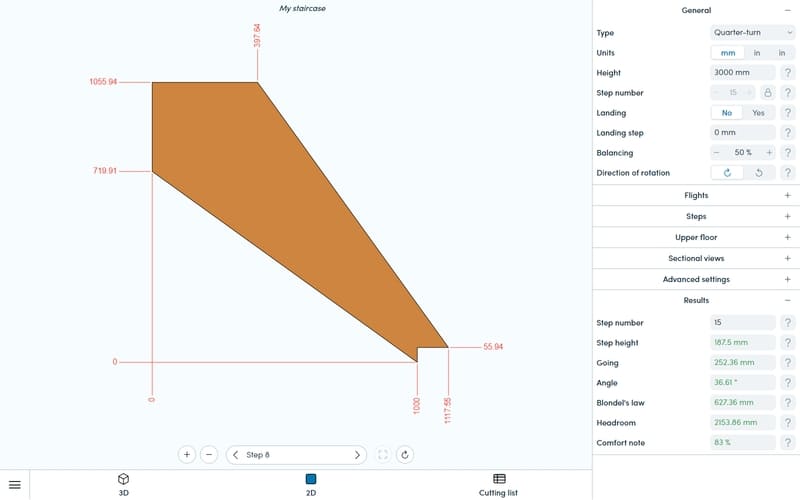 Calculate the dimensions of your staircase